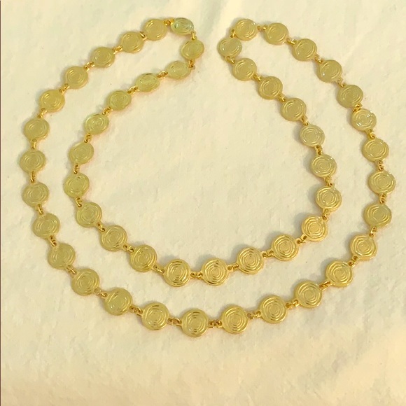 Jewelry | Rose Chain Link Gold Tone Long Necklace | Poshmark